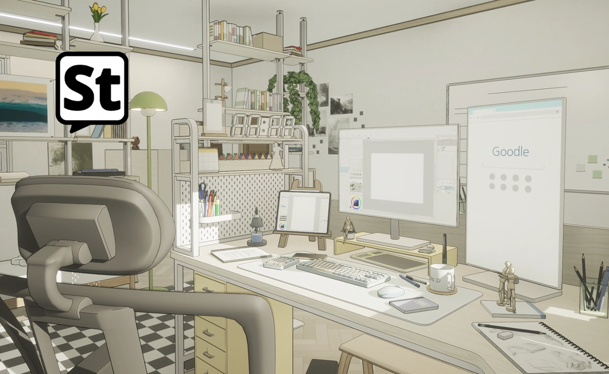 [Snaptoon + Sketchup] Cartoonist's studio