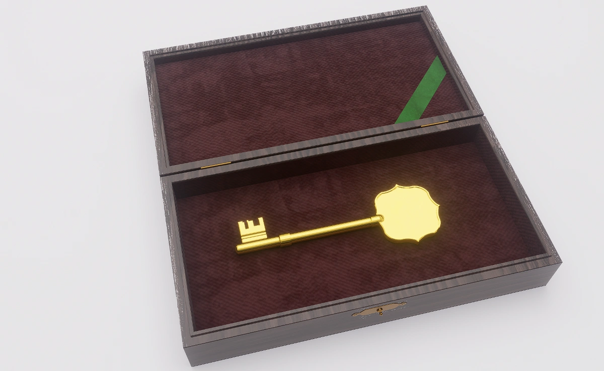 24k gold key