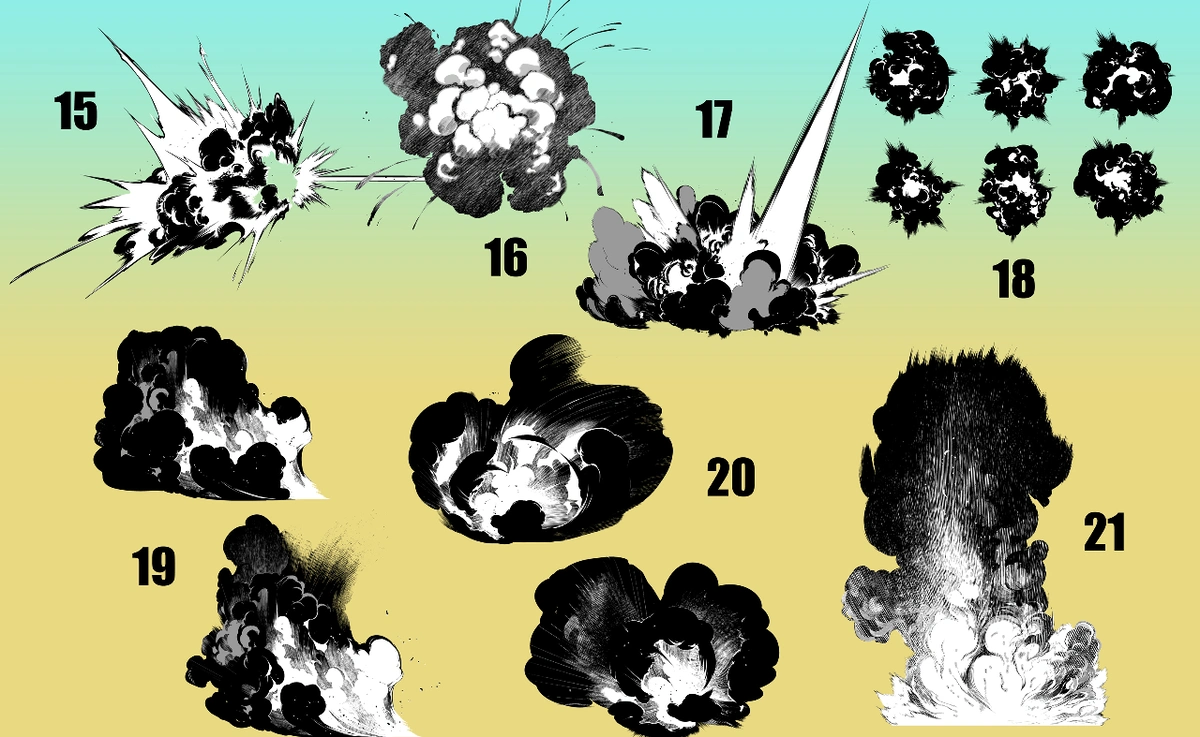 Black and white explosion 15-21 sets