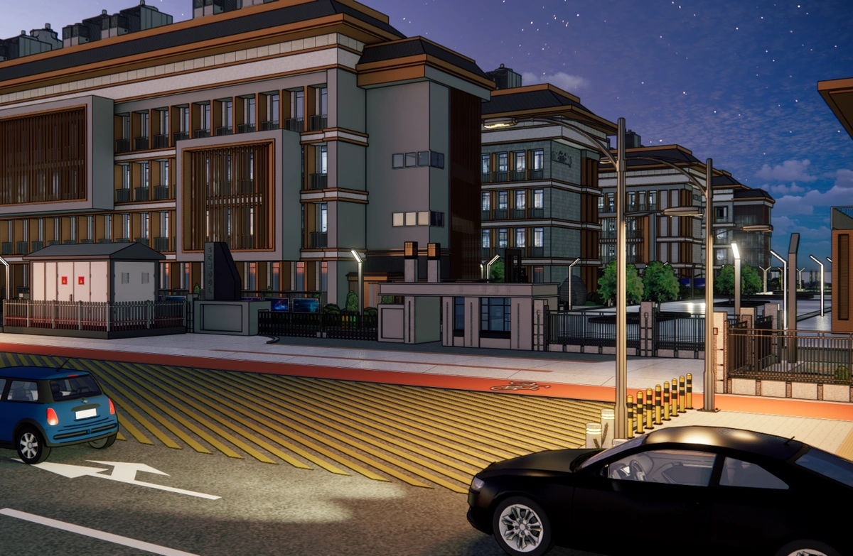 Exterior of the academy