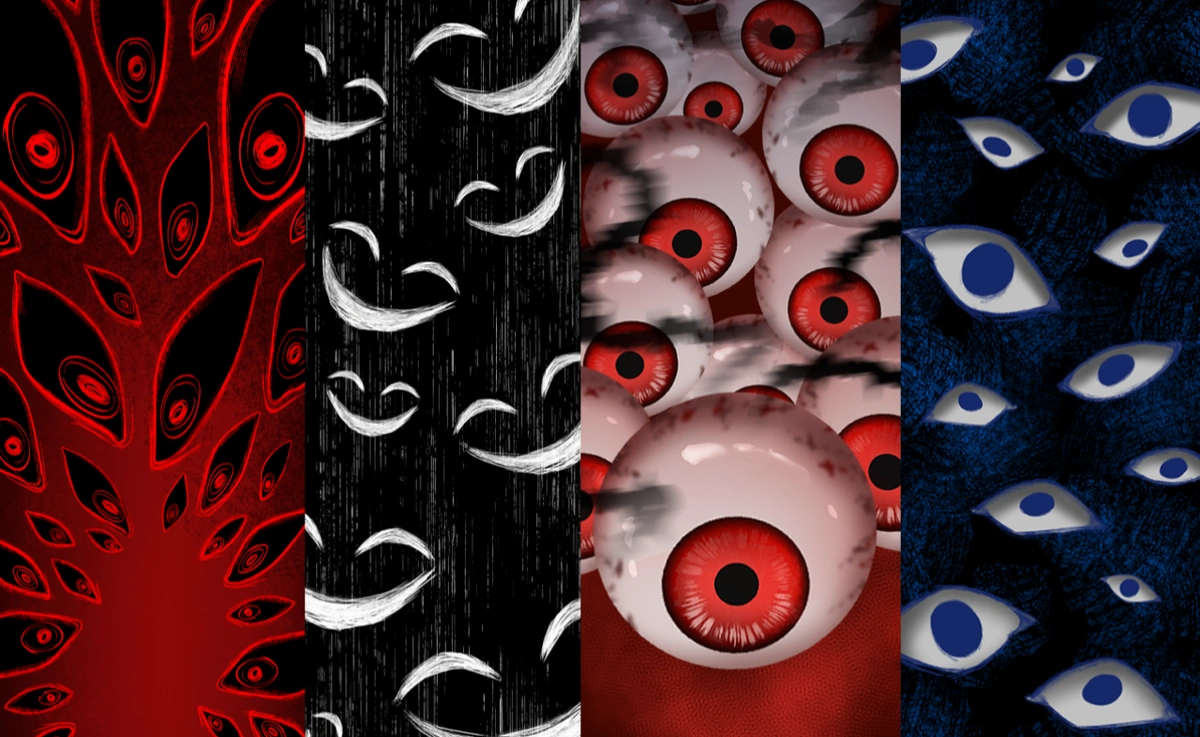 Webtoon background eyes horror