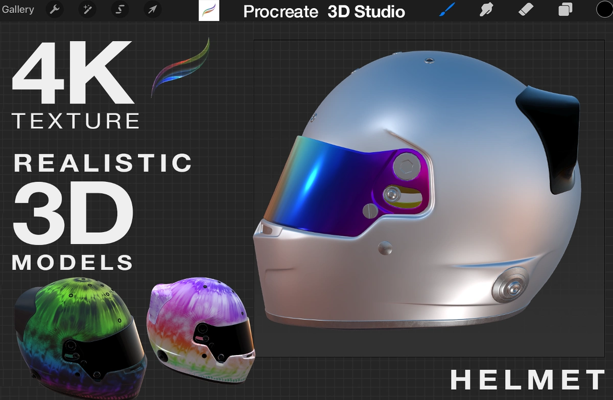 Procreate 3D model - Helmet
