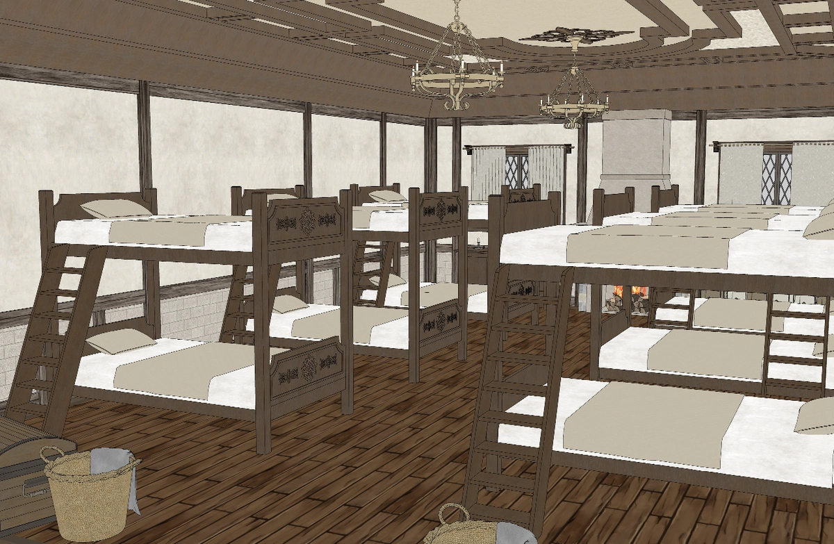 Tenement hall(12-person Room) + Corridor