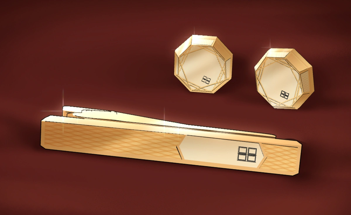 Must-have item for men's suits! - Cuffs and tie pins