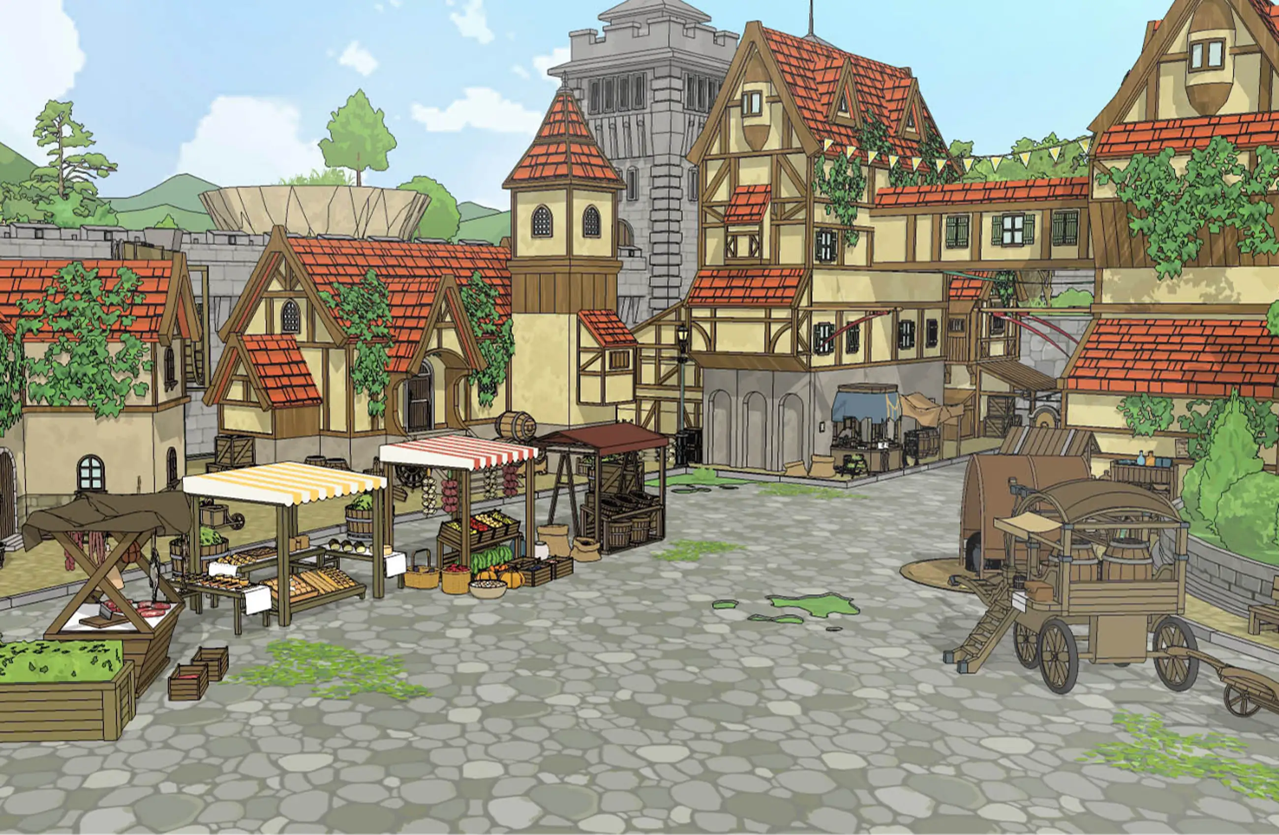 Village Streets from Middle Ages to Modern Times