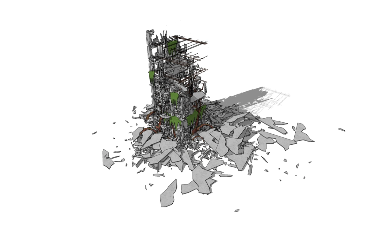 Modern Collapse Building 9