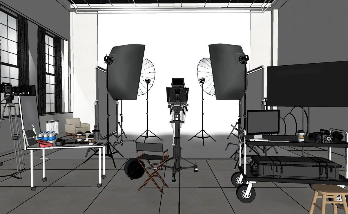 Modern and sophisticated photo studio (easy renewal version)