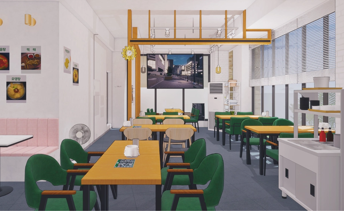Chicken Restaurant 2 (Inside and Outside)