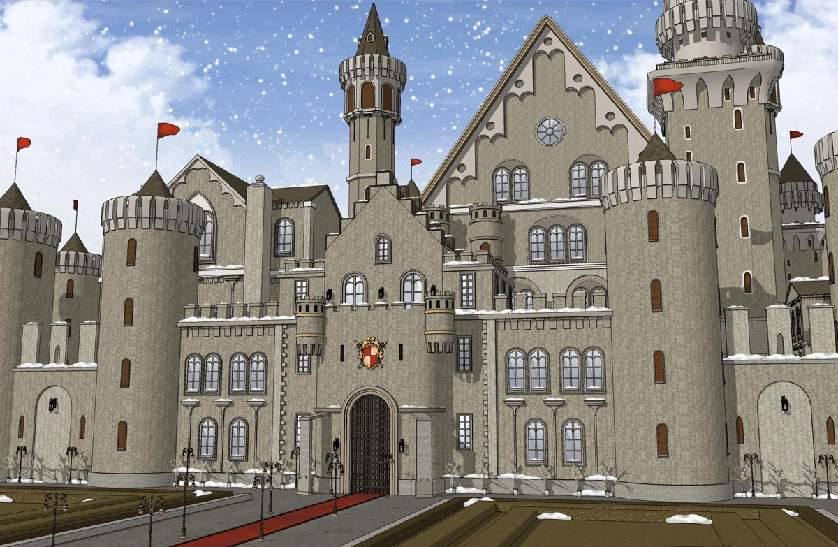 Fantasy Mansion Exteriors For You :: Winter Mansion