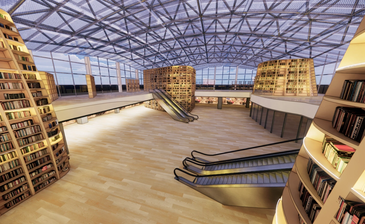 Large shopping mall library in Korea, Byul OOO library, Spiel O