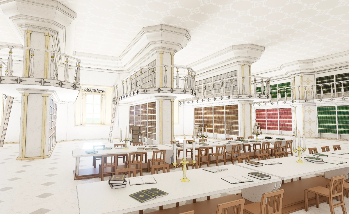 [3rd class: Fantasy school background] - Library