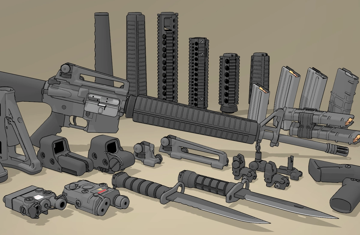 AR Series Rifles Attachment