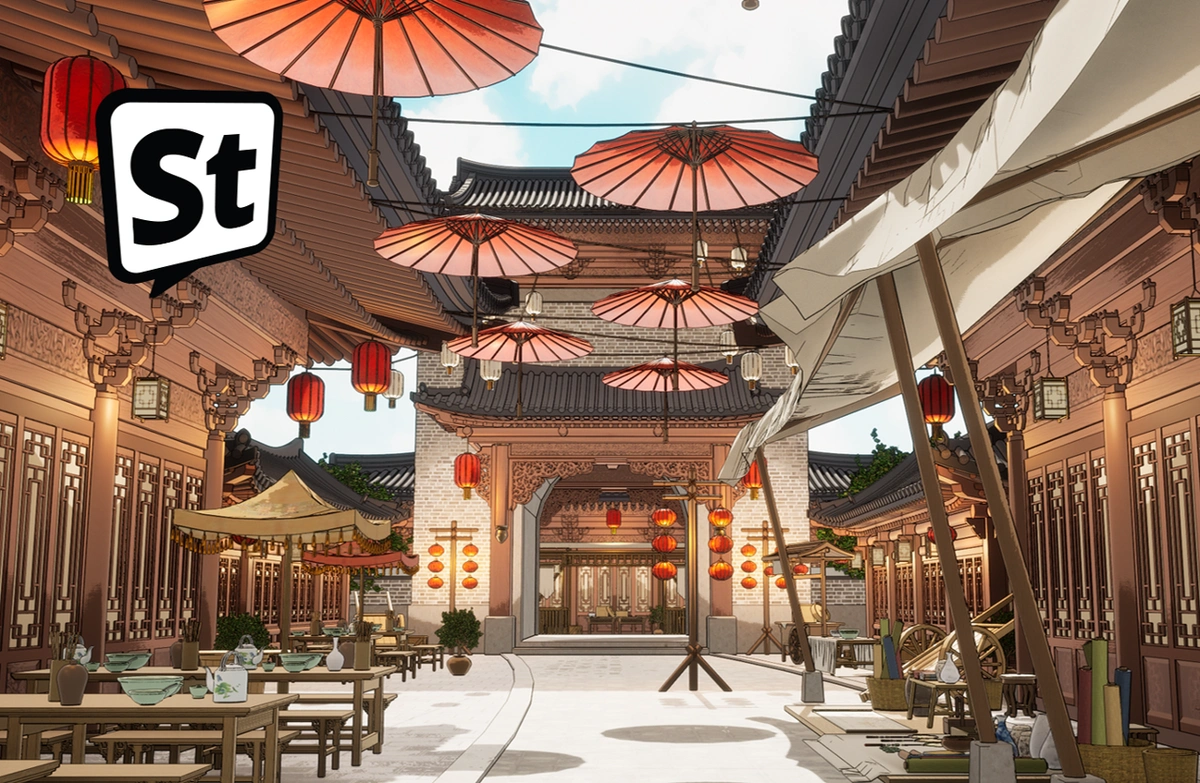 (23.10.10)[Snaptoon Sketch Up] Chinese-style marketplace