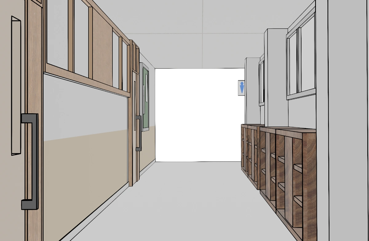 Simple School Corridor