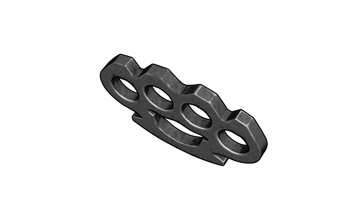 Ready-to-place knuckle weapon gang prop