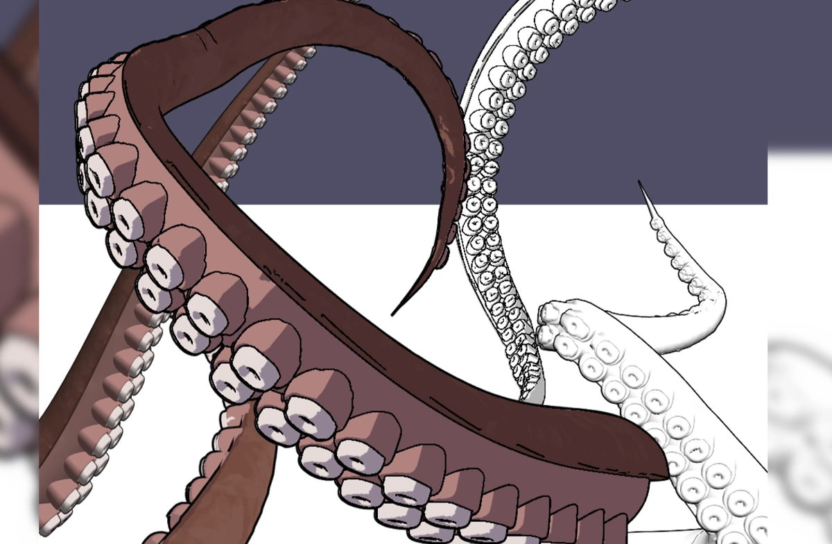 3D Moving Sea Monster Octopus Tentacles