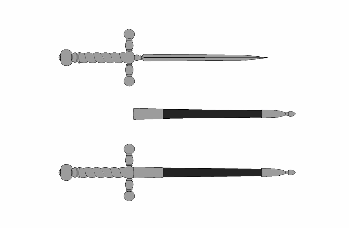 3D Weapons - Poignard Dagger (European Dagger)