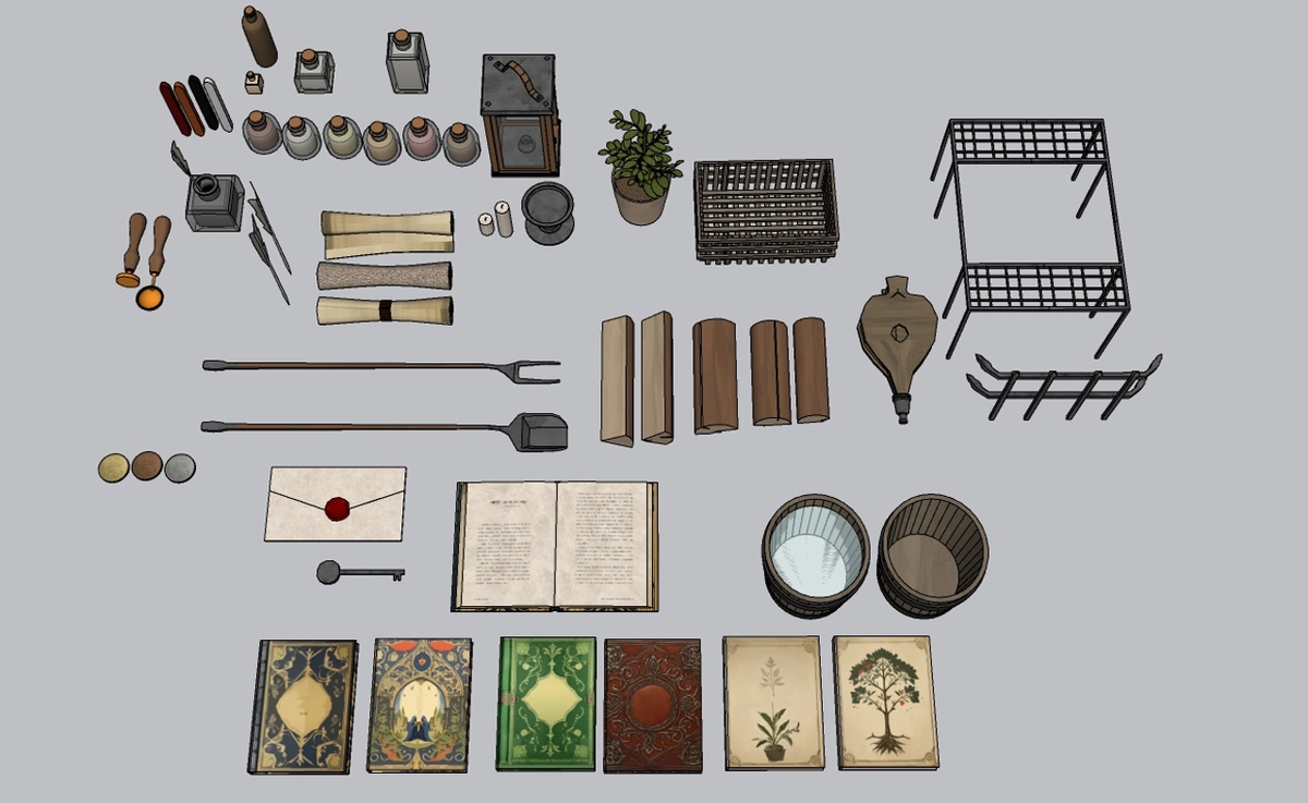 Medieval Props Set J