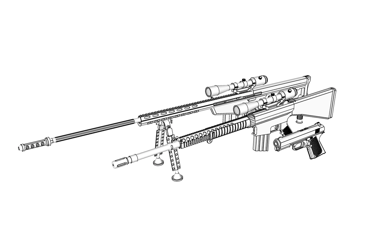 Firearm Set M107a M110 Pistol