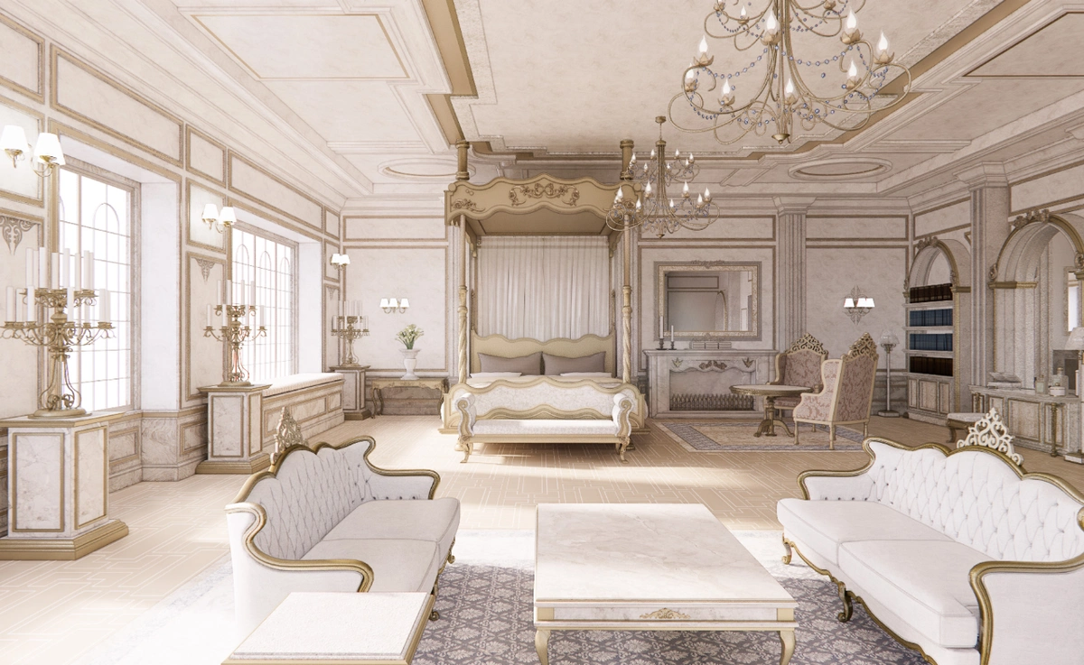 Calm and clean mansion - the Duchess' bedroom