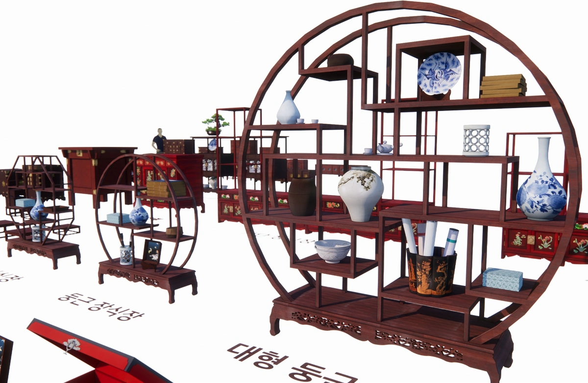 [Historical drama prop] 3 kinds of old furniture