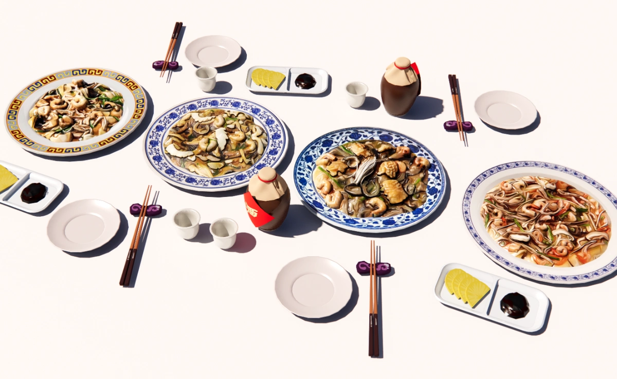 [Video] 4 types of yusanseul and Chinese liquor set