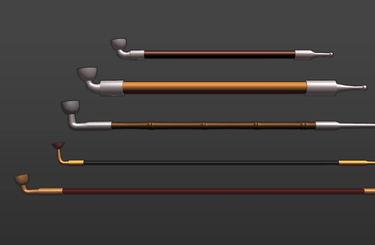 Oriental Webtoon Props - Smoking Pipe