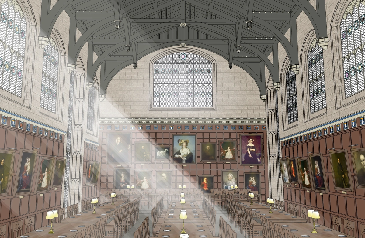 Magic School Background - Banquet Hall and Corridor (filmed locations ...