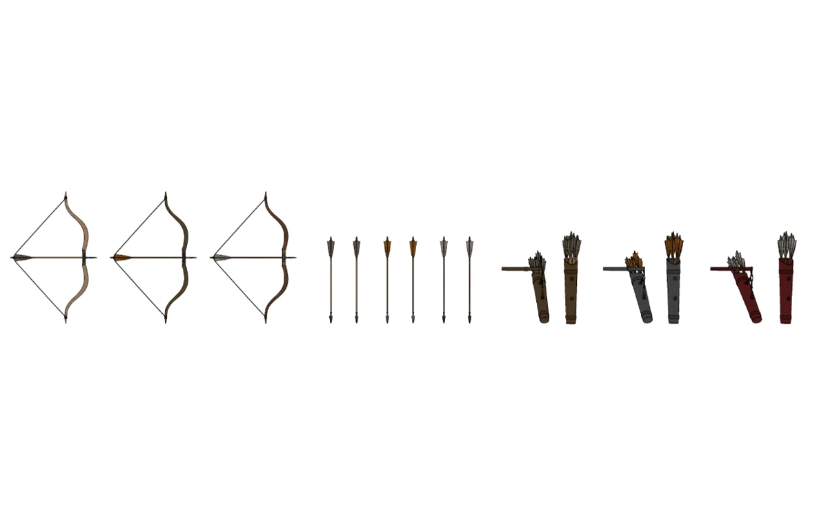 Bow + Arrow set (3 Colors)