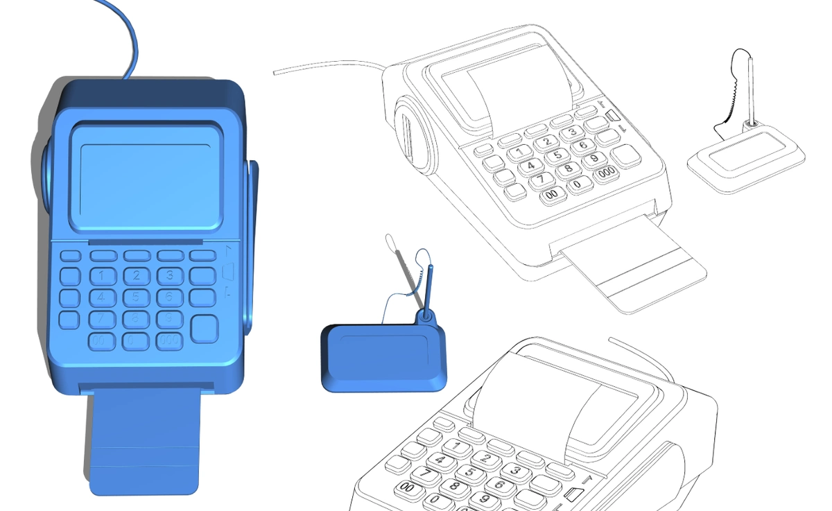 Card payment machine. Card reader