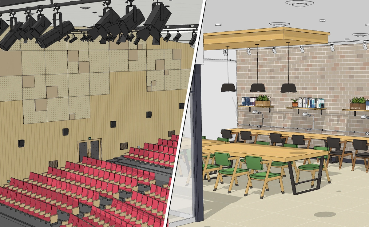 library auditorium set