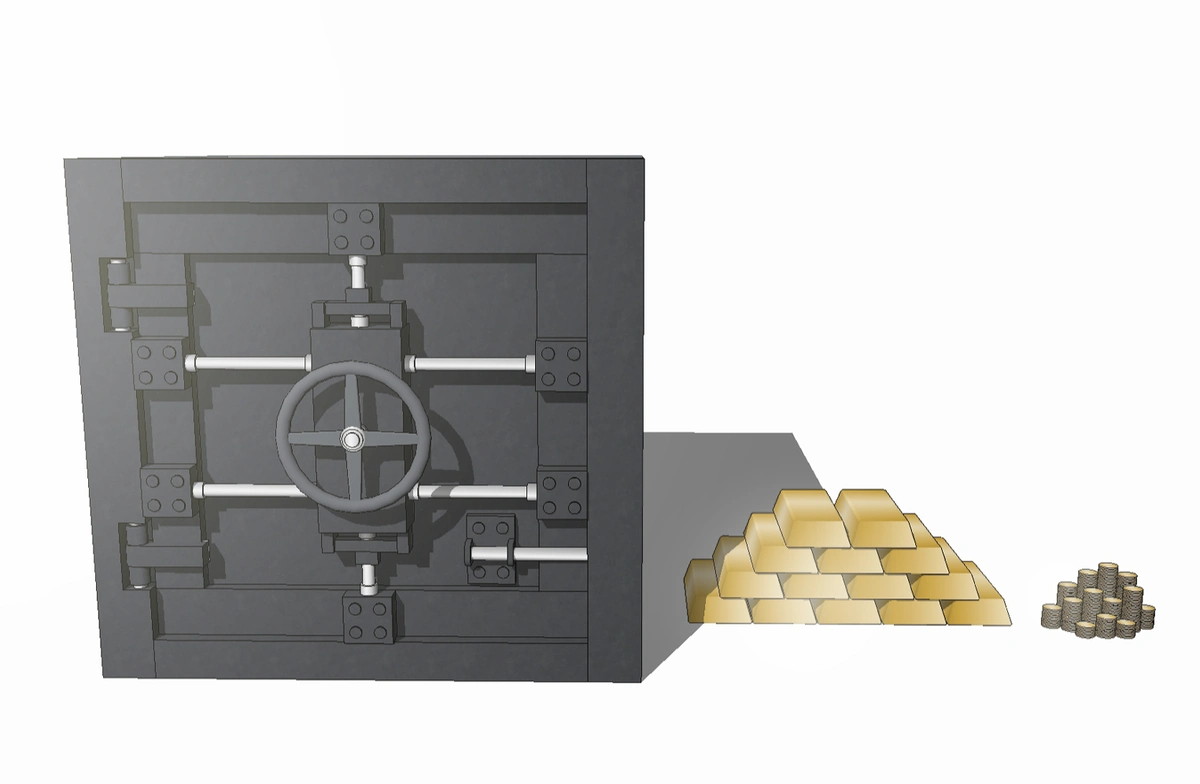 Safe box (gold bar, gold coin)