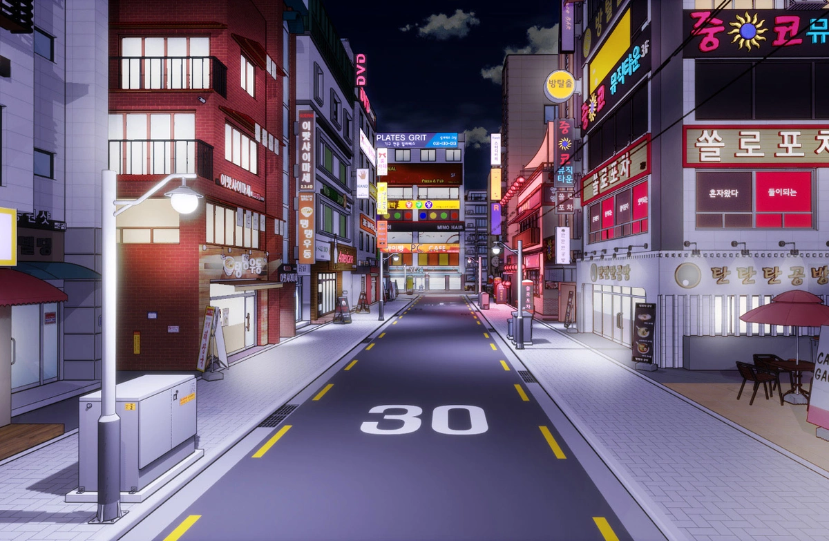 Various alleyways A (2 types of uphill alleyways)