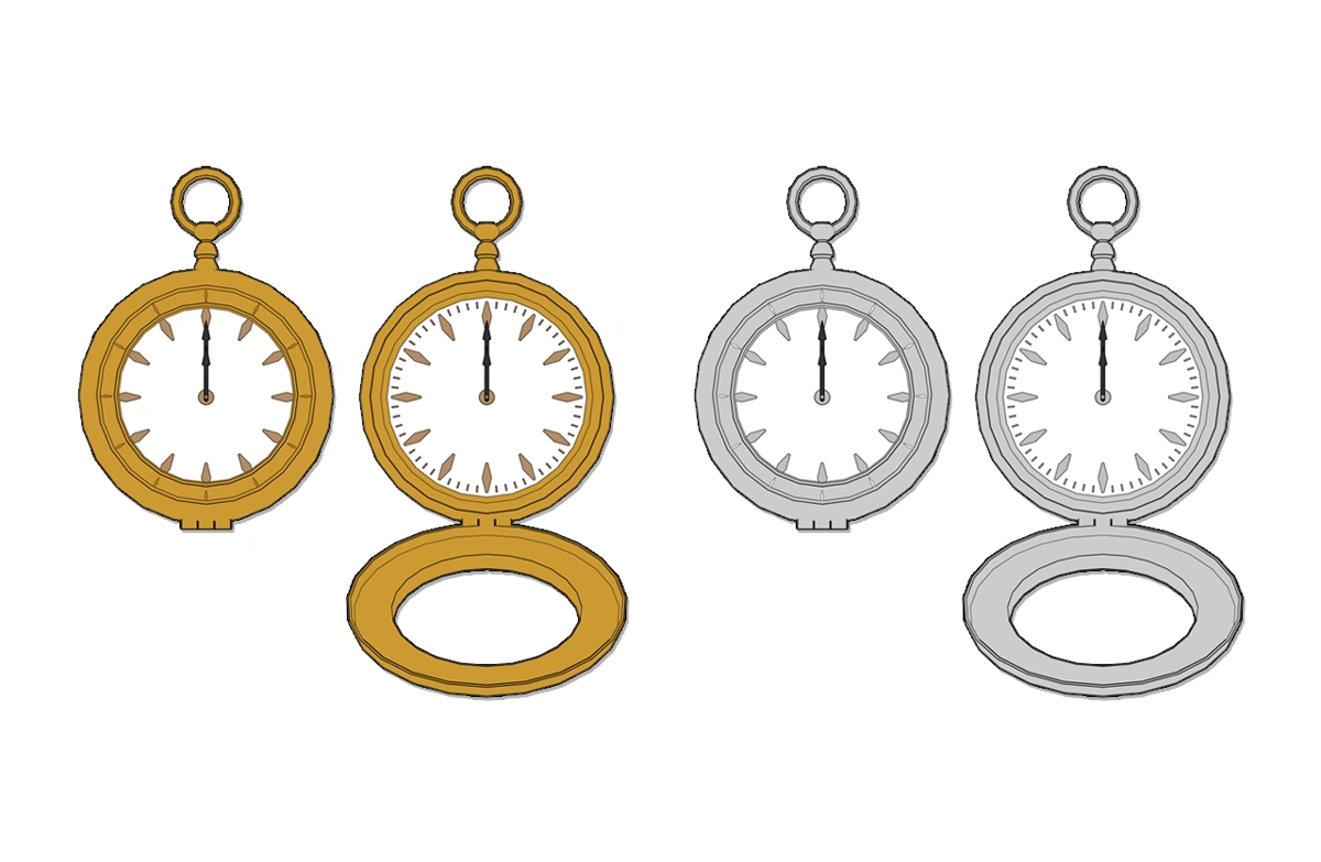 Pocket watch for clip studio