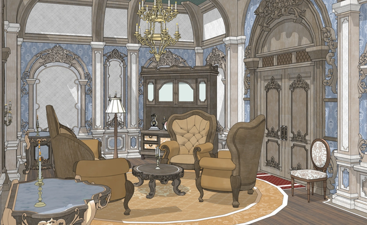 Personal space for the main character of Romance fantasy with cozy and ...