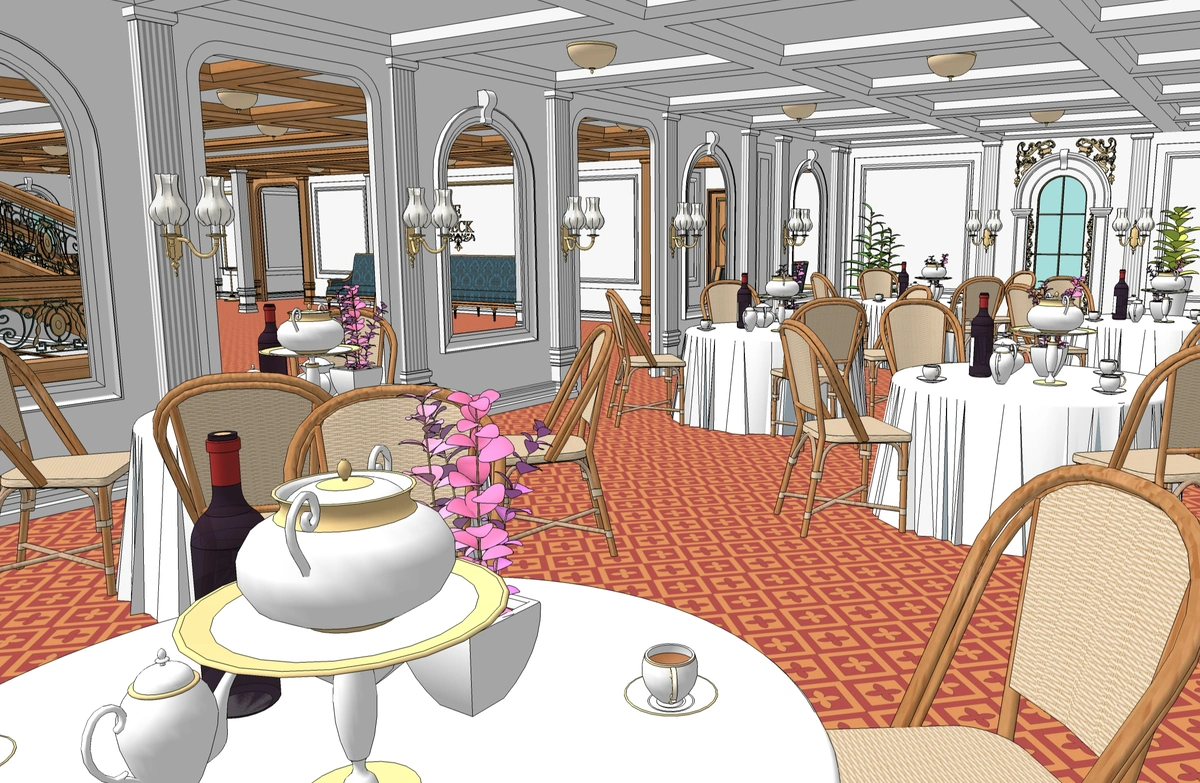 Steam Cruise Ship - Parlor Cafe
