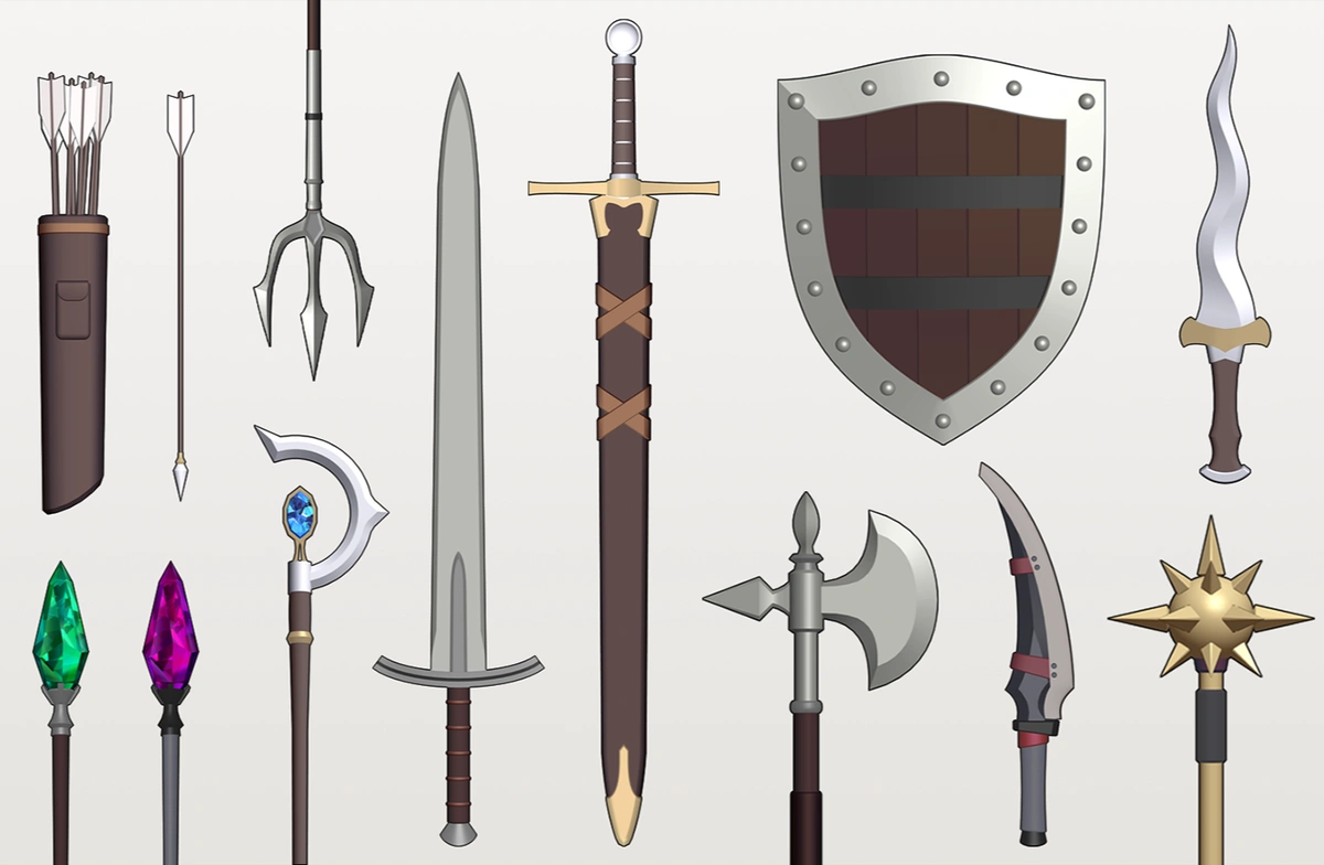 Clip Studio 3D Fantasy Weapon Collection A - Basic Weapon