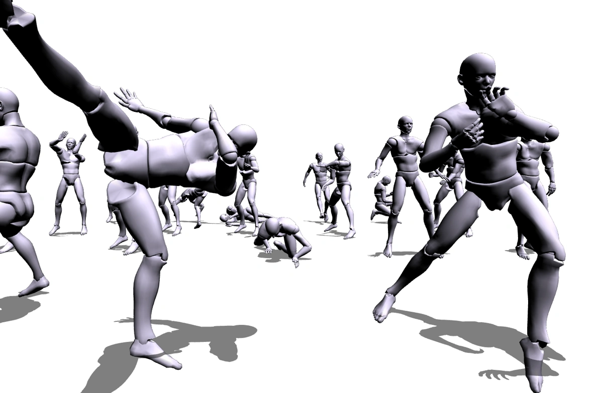 20 3d male figure drawing poses combat poses set 1