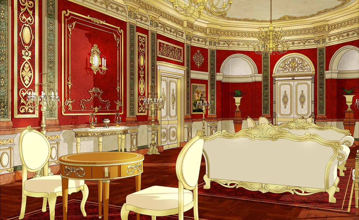 Romance fantasy velvet mansion - drawing room