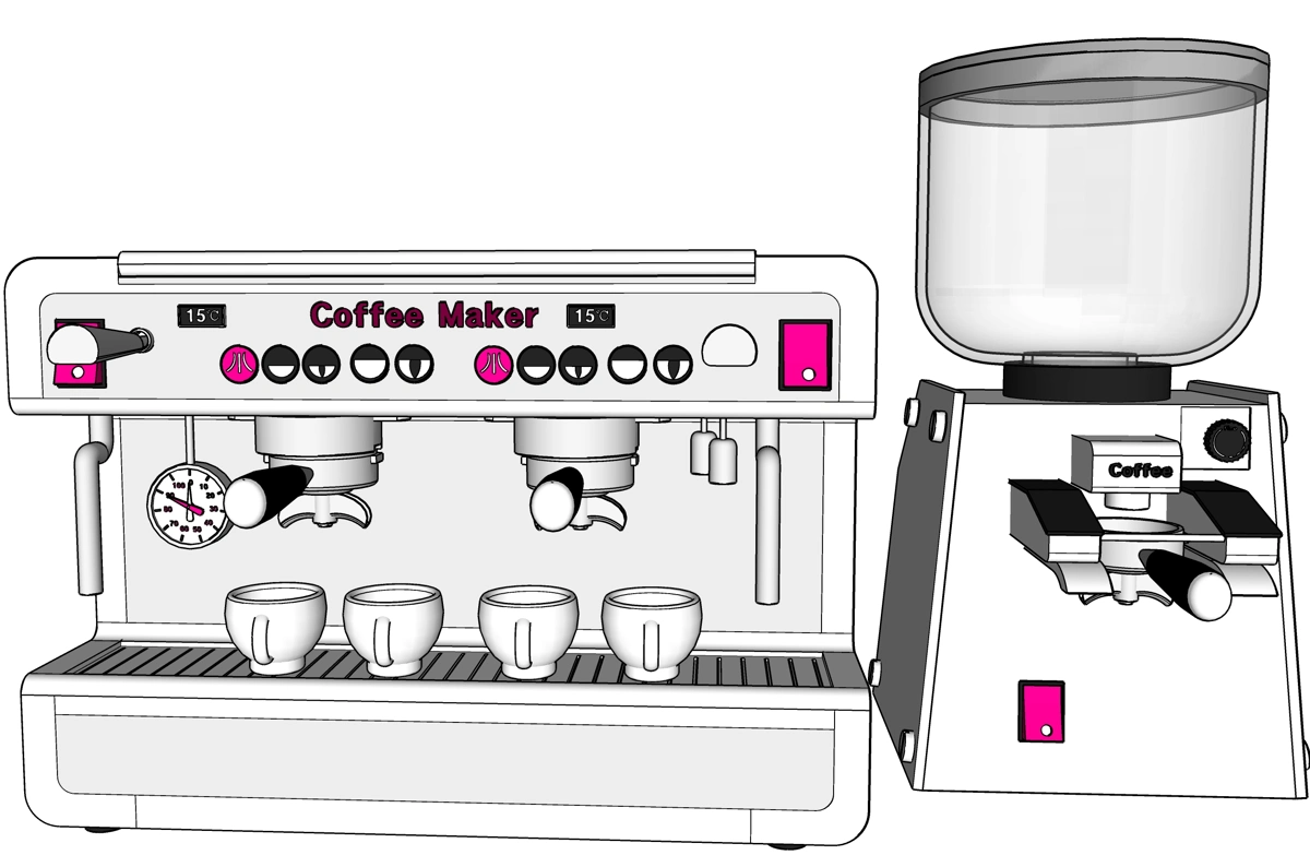 Coffee Machine and Coffee Grinder for Coffee Shops