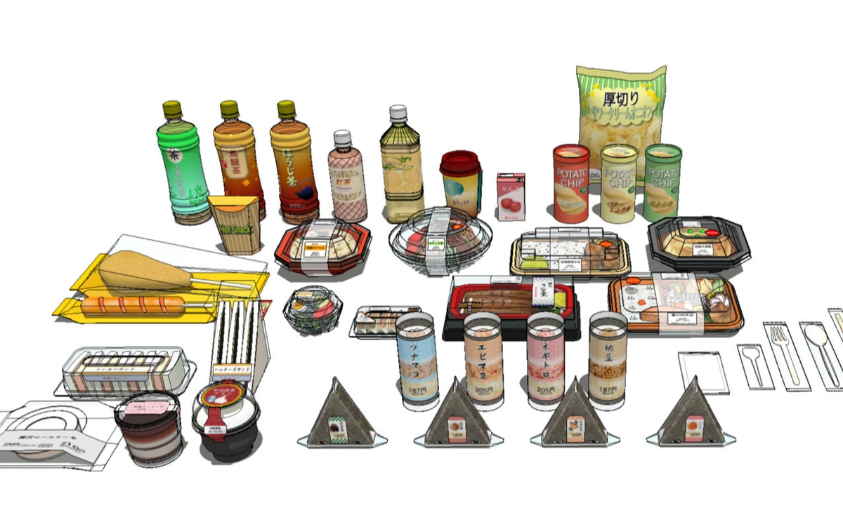 Convenience store lunch boxes in Japan