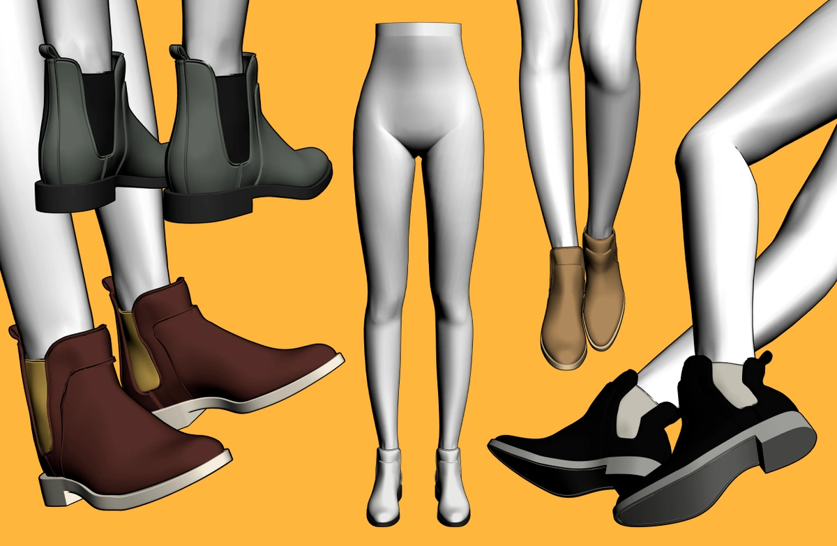 첼시 부츠 하체