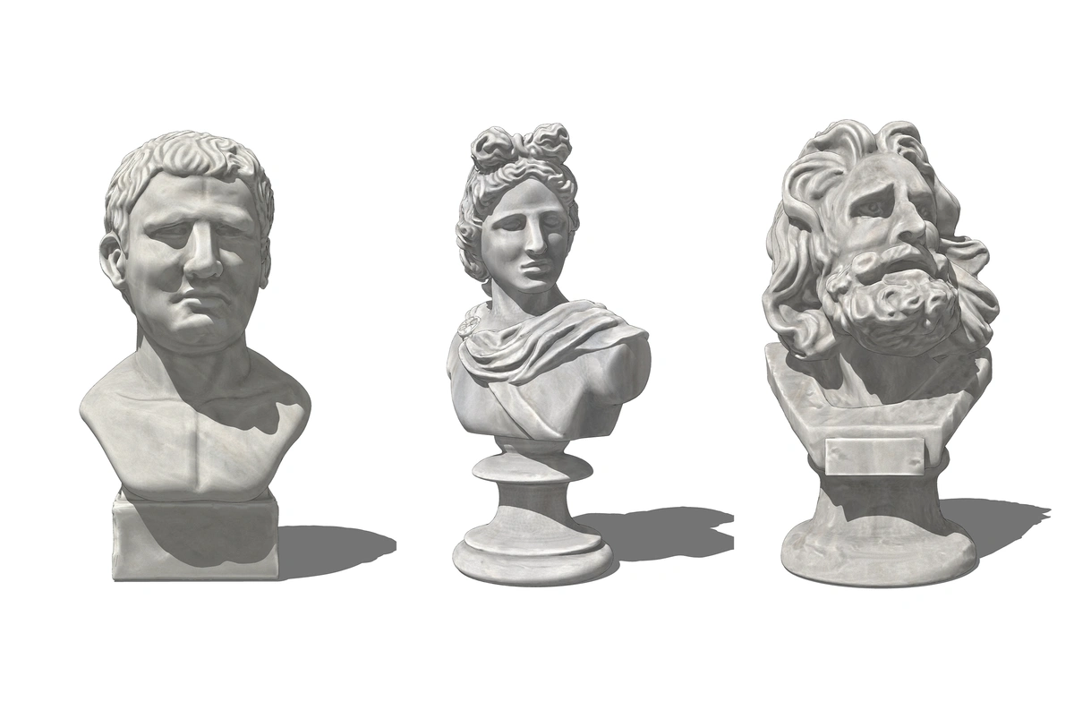 Dongdong Statues - Collection of 3 Busts