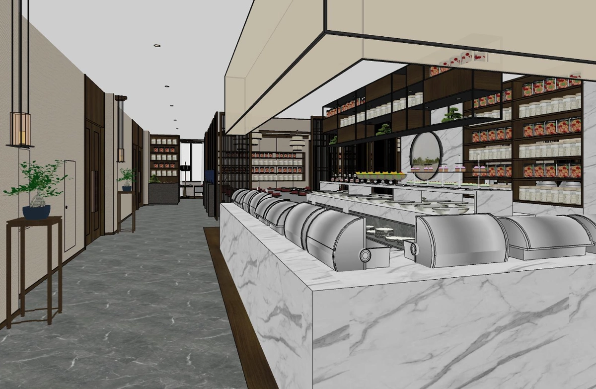 Hotel restaurant, buffet restaurant