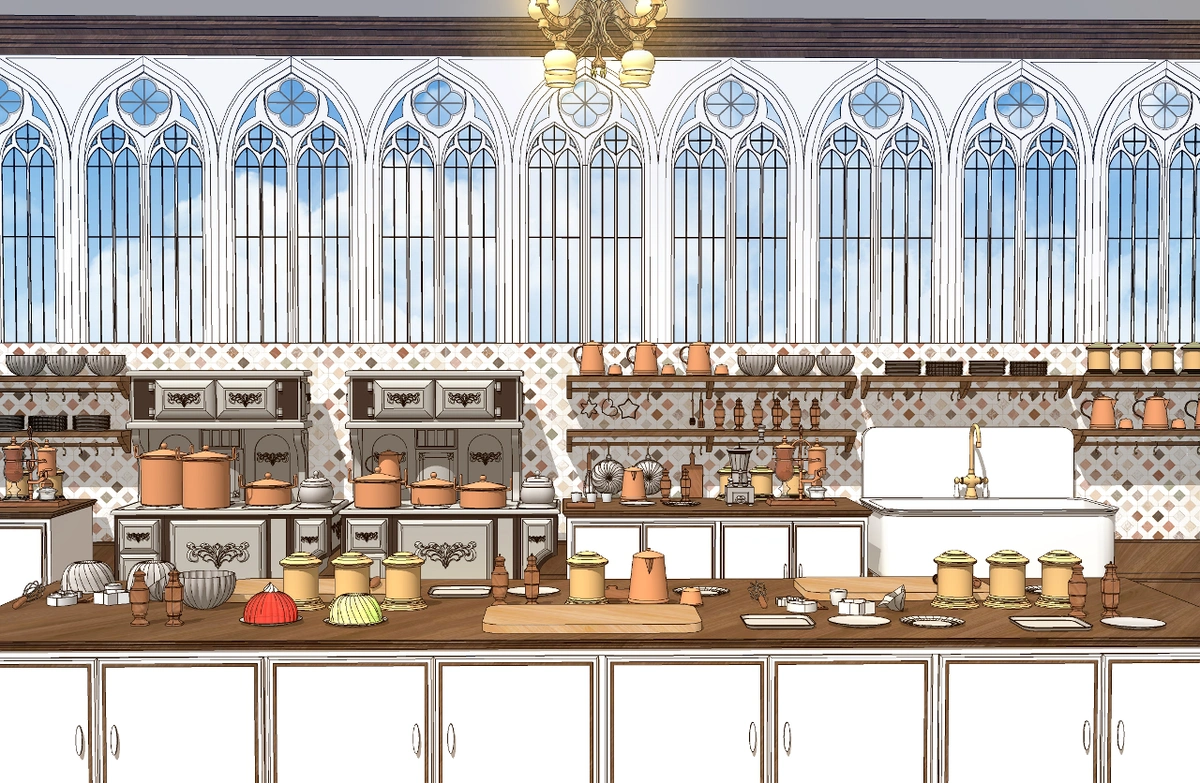 High-End Weapon Store Set-Tea Making Room