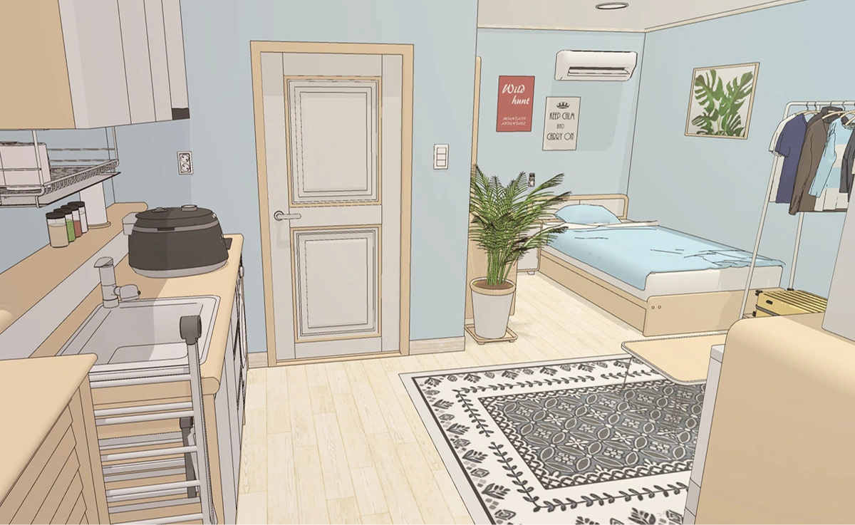 15-1. One room (small)