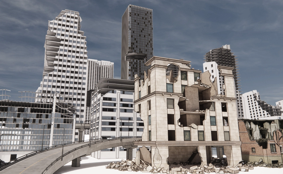 Apocalypse_Waste City Full Set [Sketchup + Clip 3D]