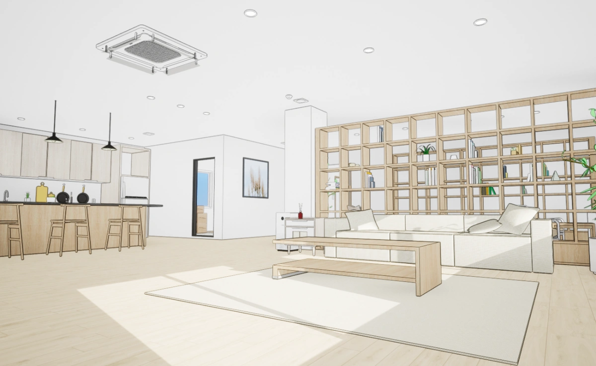 [Indoor] 150m2 two-room sliding concept house