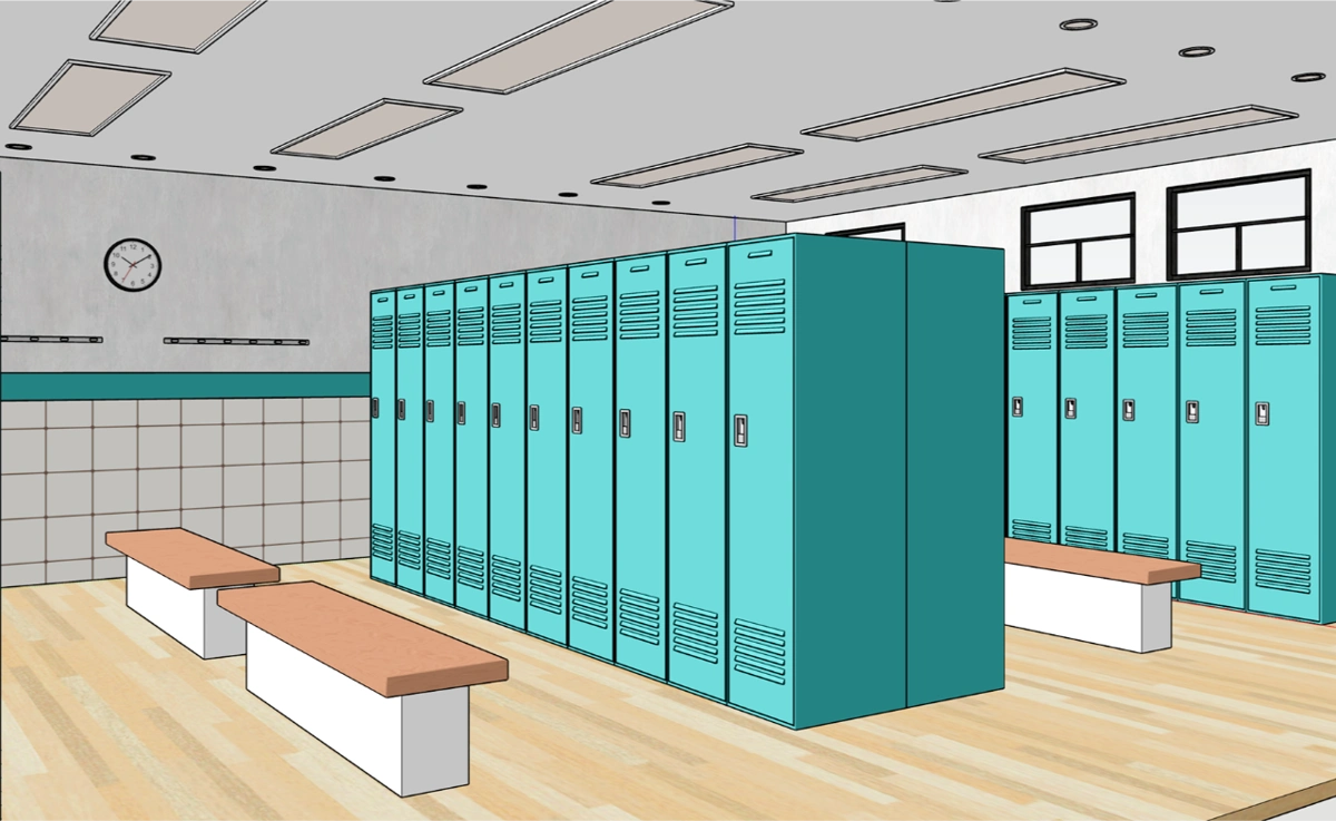 Simple locker room