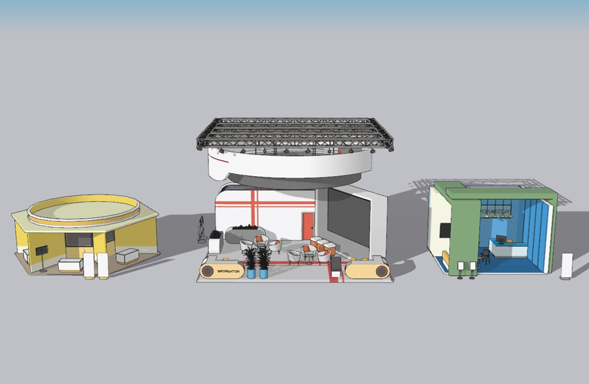 Exhibition booth and interior space of the fair